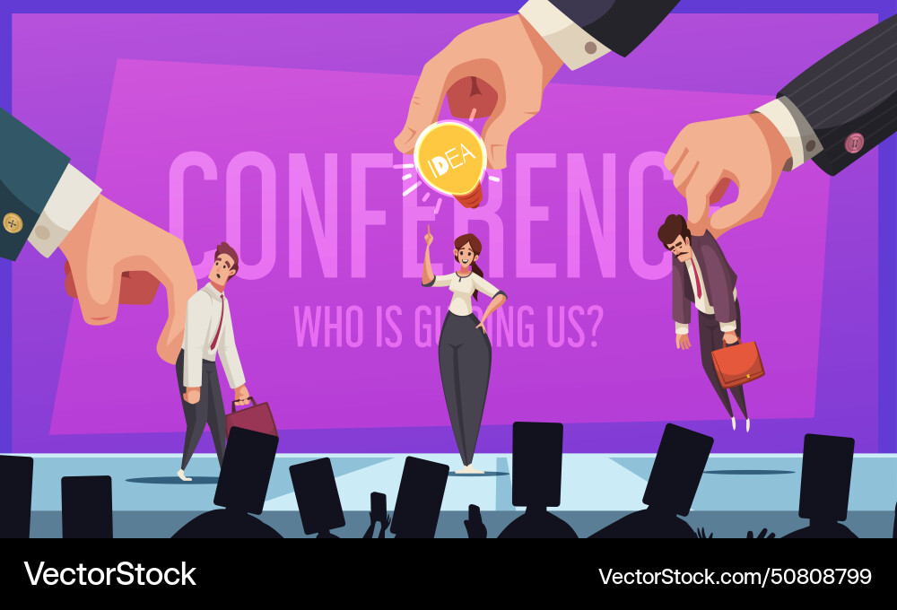 Manipulation cartoon Royalty Free Vector Image