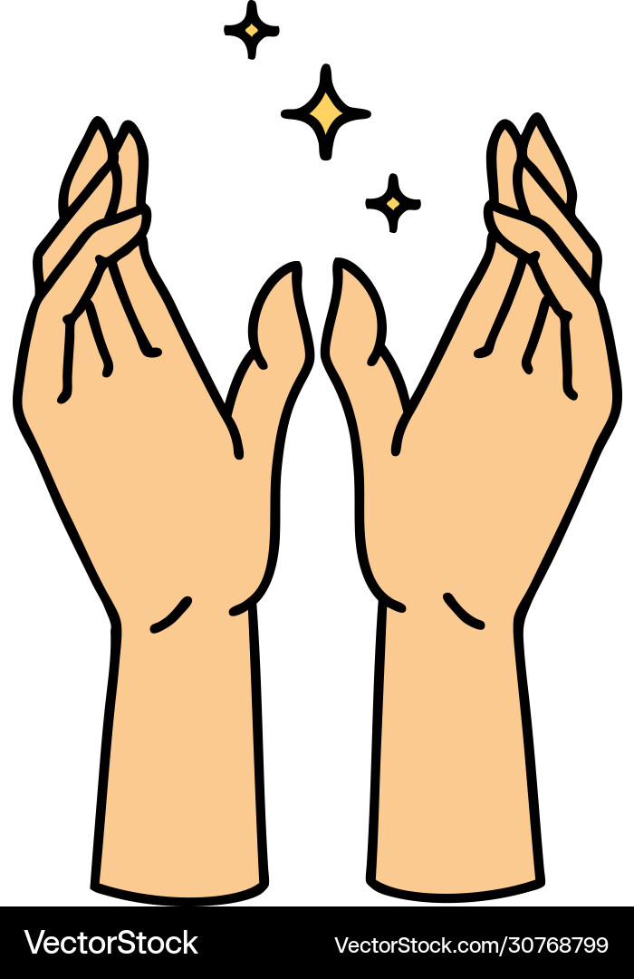 Mystic Hands Spell Royalty Free Vector Image - VectorStock