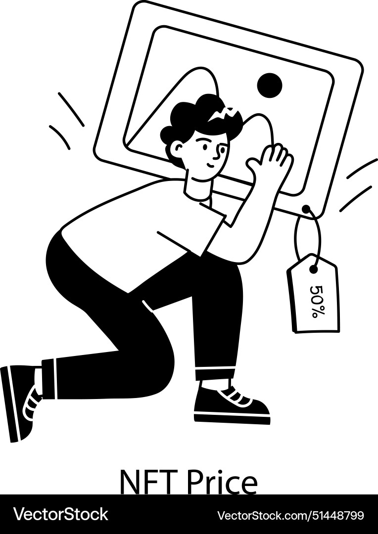 Nft price Royalty Free Vector Image - VectorStock