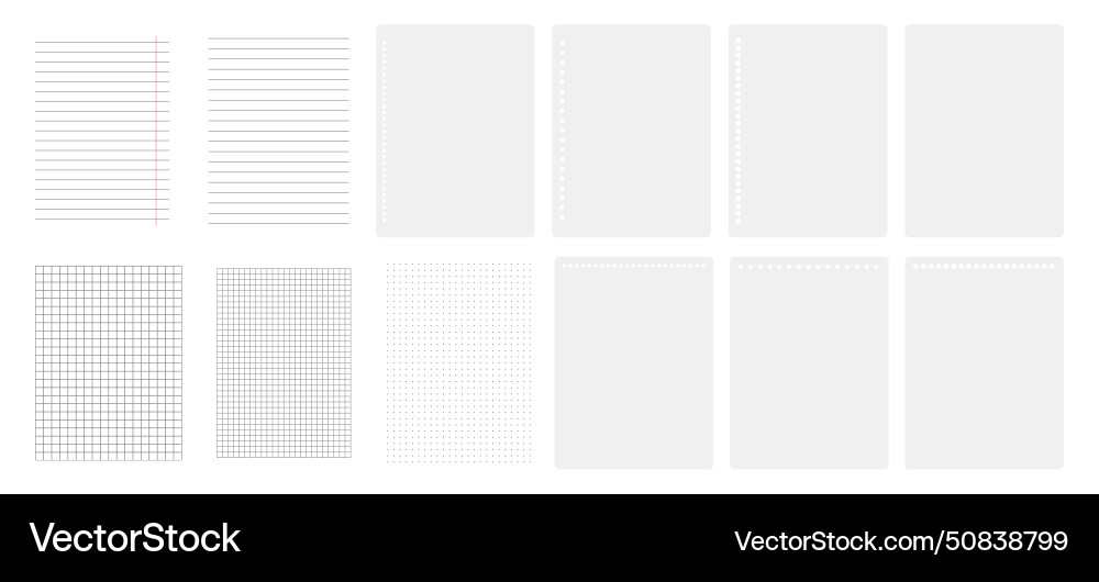 Notebook or diary empty page sheet Royalty Free Vector Image