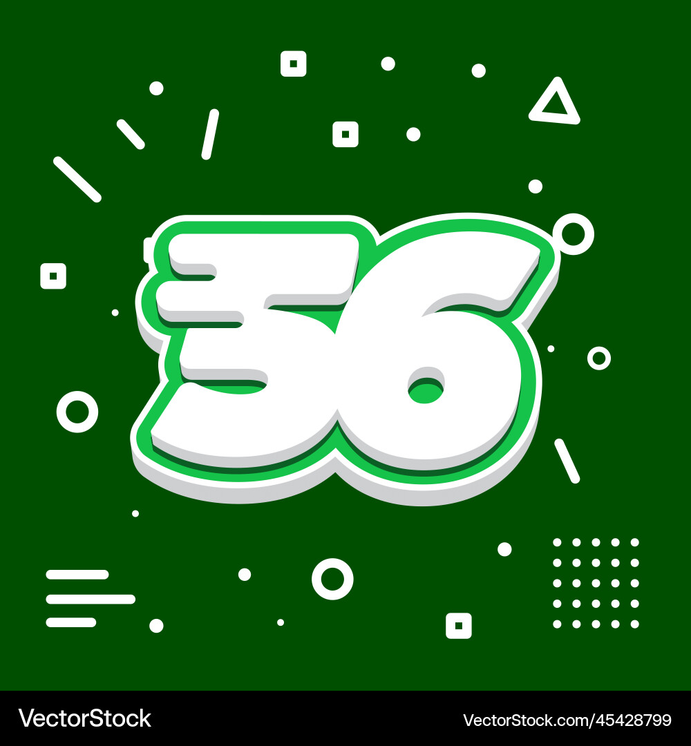 Number 56 3d speed modern icon Royalty Free Vector Image