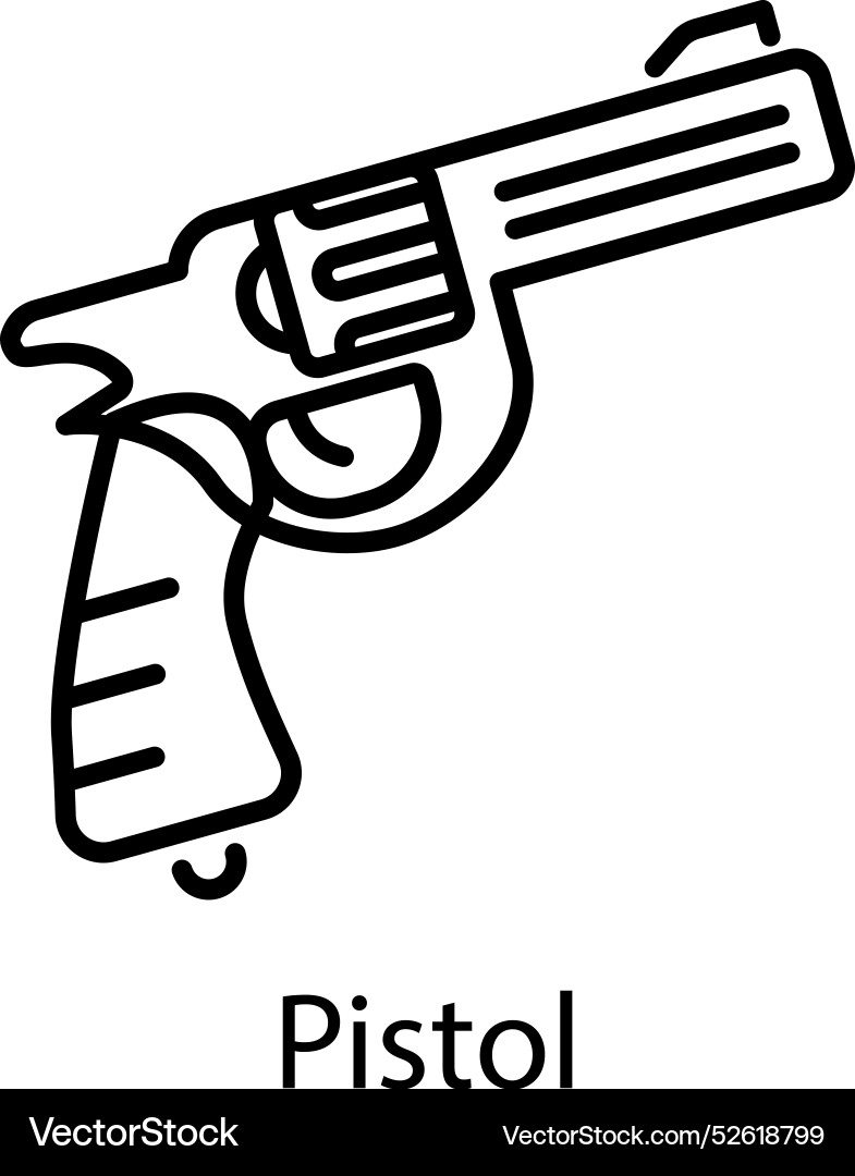 Pistol Royalty Free Vector Image - VectorStock