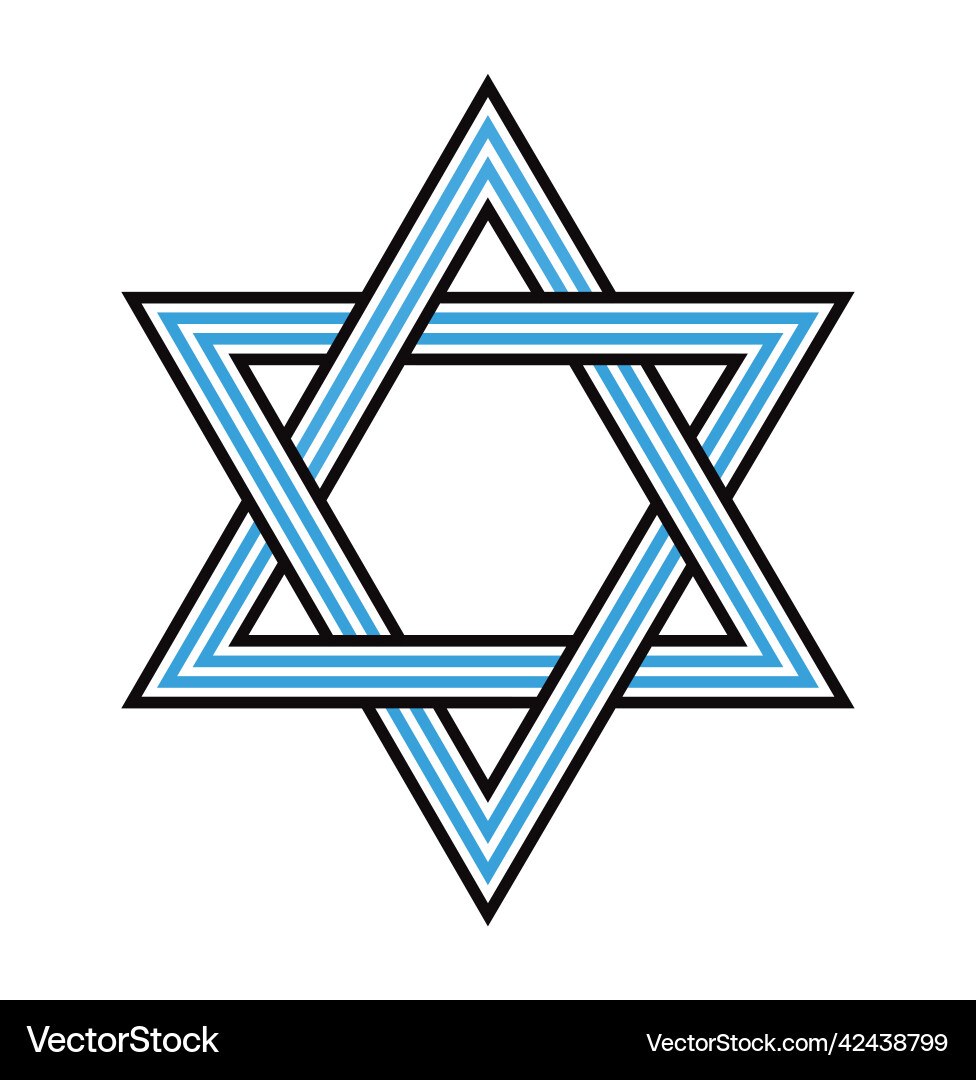 Star of david isolated on white Royalty Free Vector Image