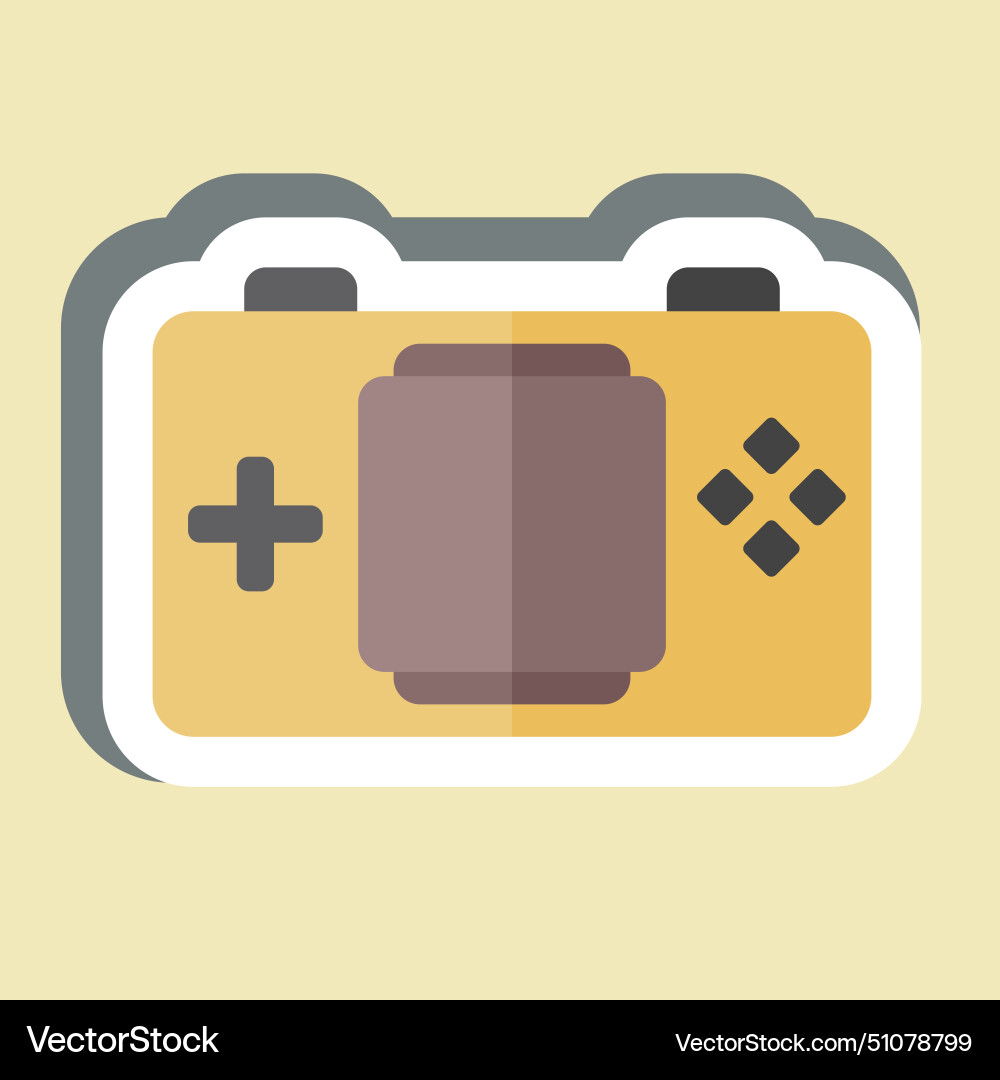 Sticker console related to online game symbol Vector Image