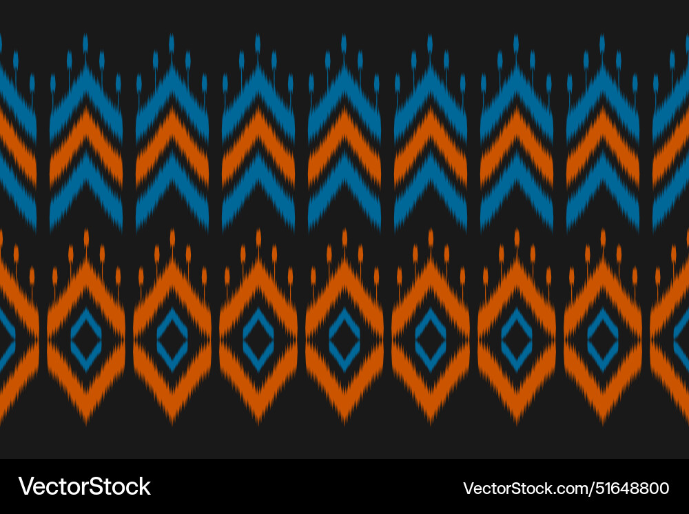 Abstract ethnic pattern art ikat seamless Vector Image