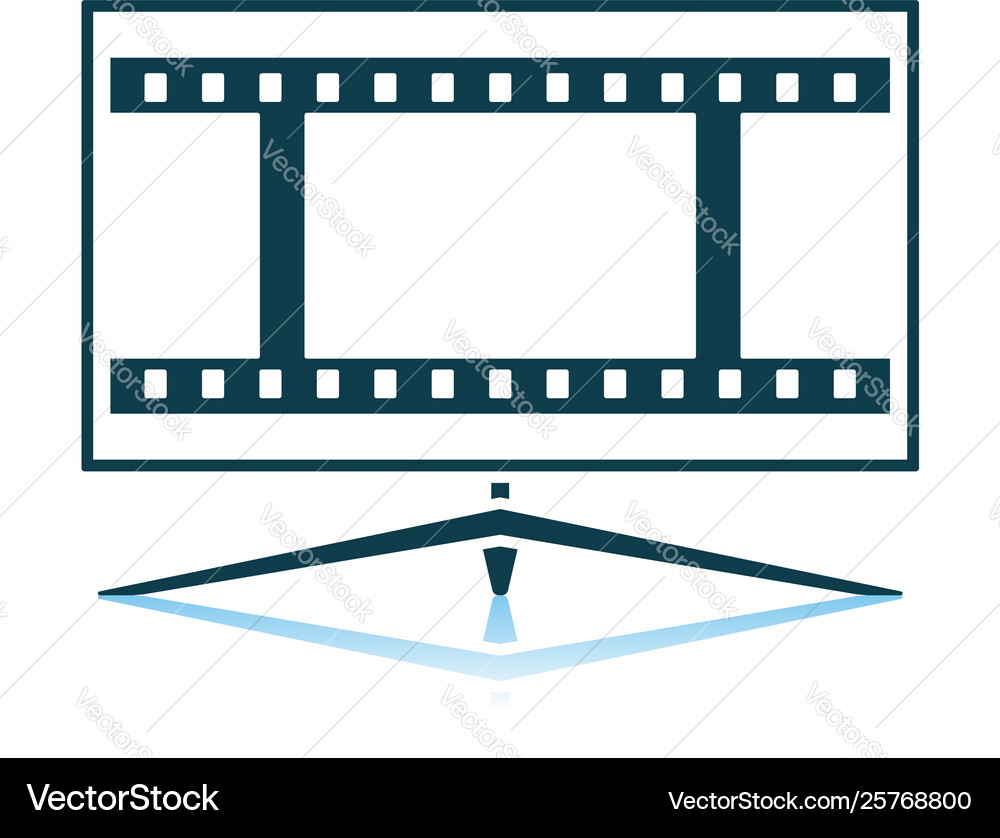 Cinema tv screen icon Royalty Free Vector Image