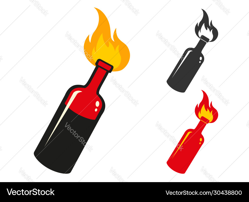 Cocktail molotov Royalty Free Vector Image - VectorStock