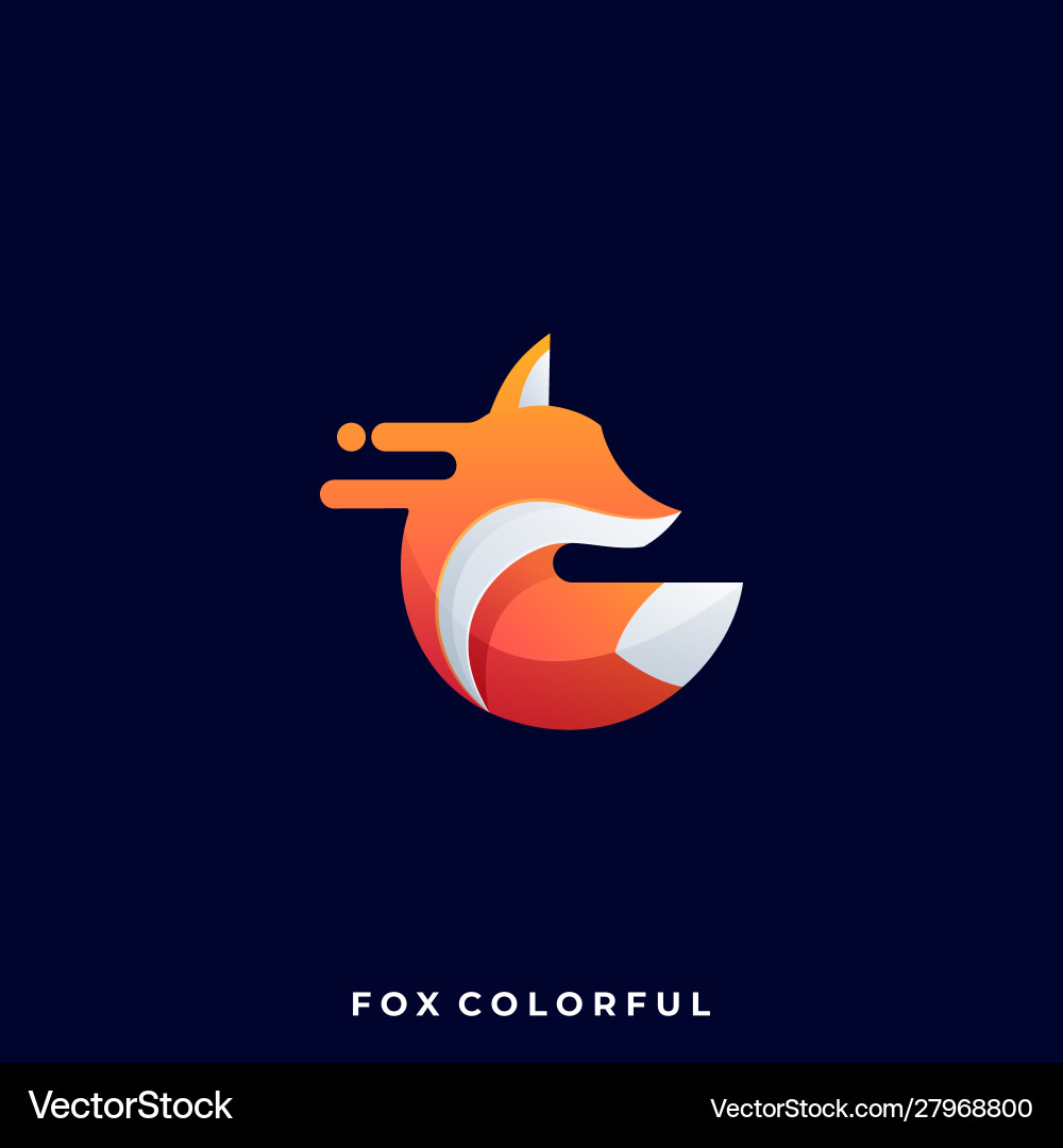 Fox template Royalty Free Vector Image - VectorStock