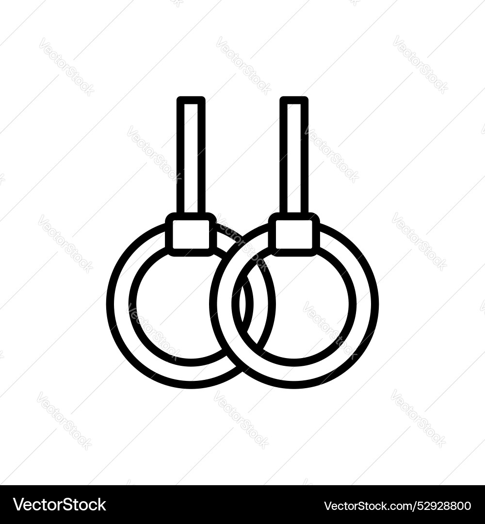 Gymnastic rings icon Royalty Free Vector Image