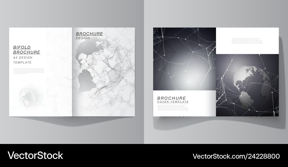 Layout of two a4 format cover mockups Royalty Free Vector