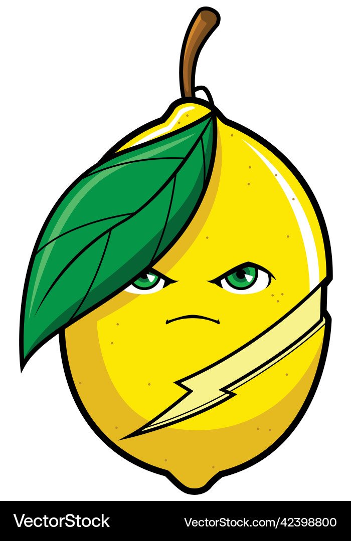 Lemon Superhero Mascot Illustration Royalty Free Vector