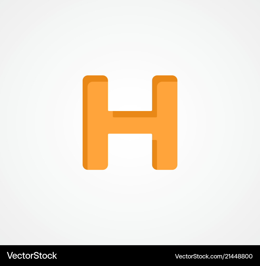 Letter h bold geometric font element modern – Royalty-Free Vector ...