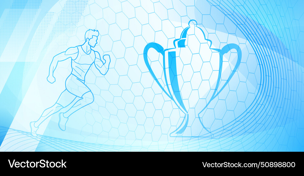 Runner themed background Royalty Free Vector Image