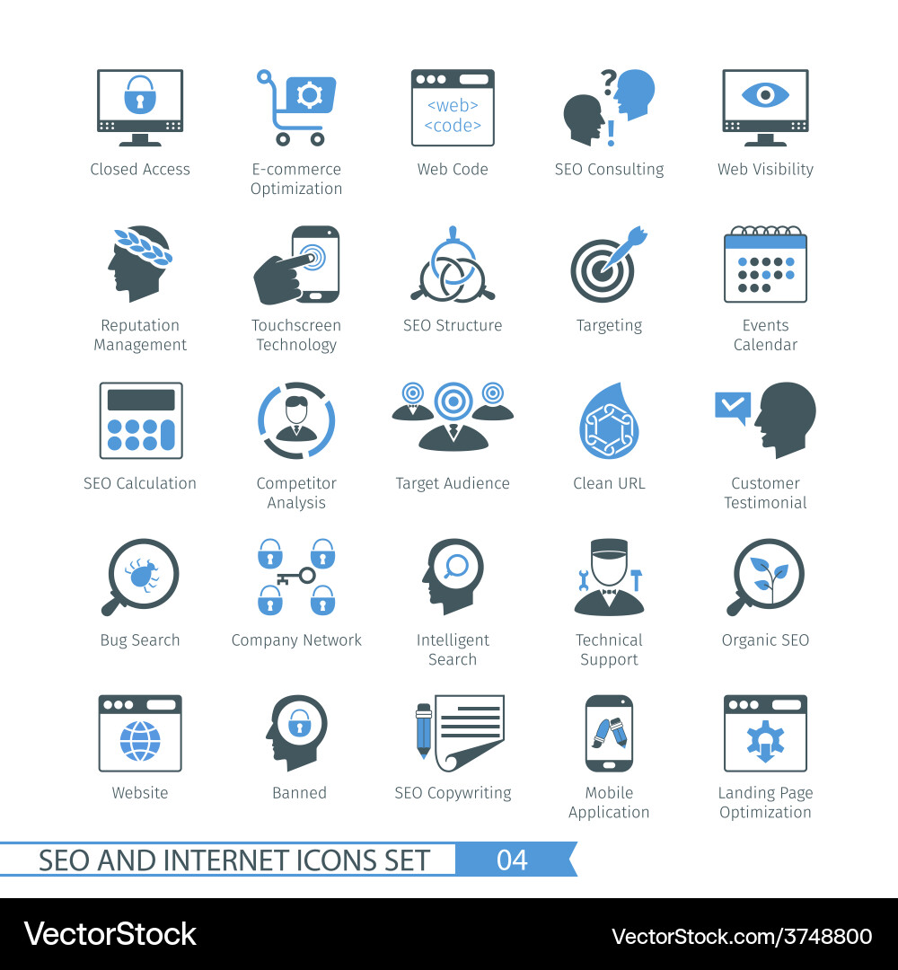 Seo04 Royalty Free Vector Image - VectorStock