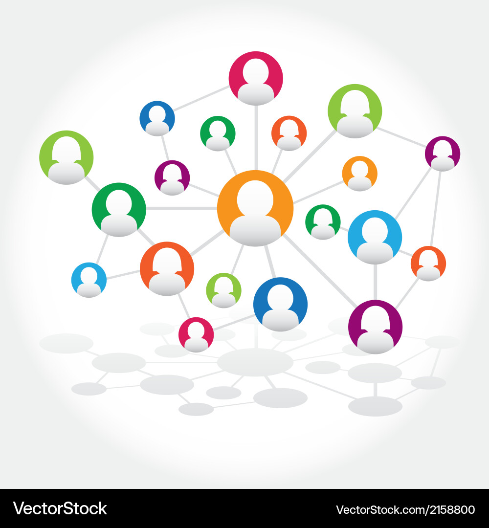Social network internet chat community Royalty Free Vector