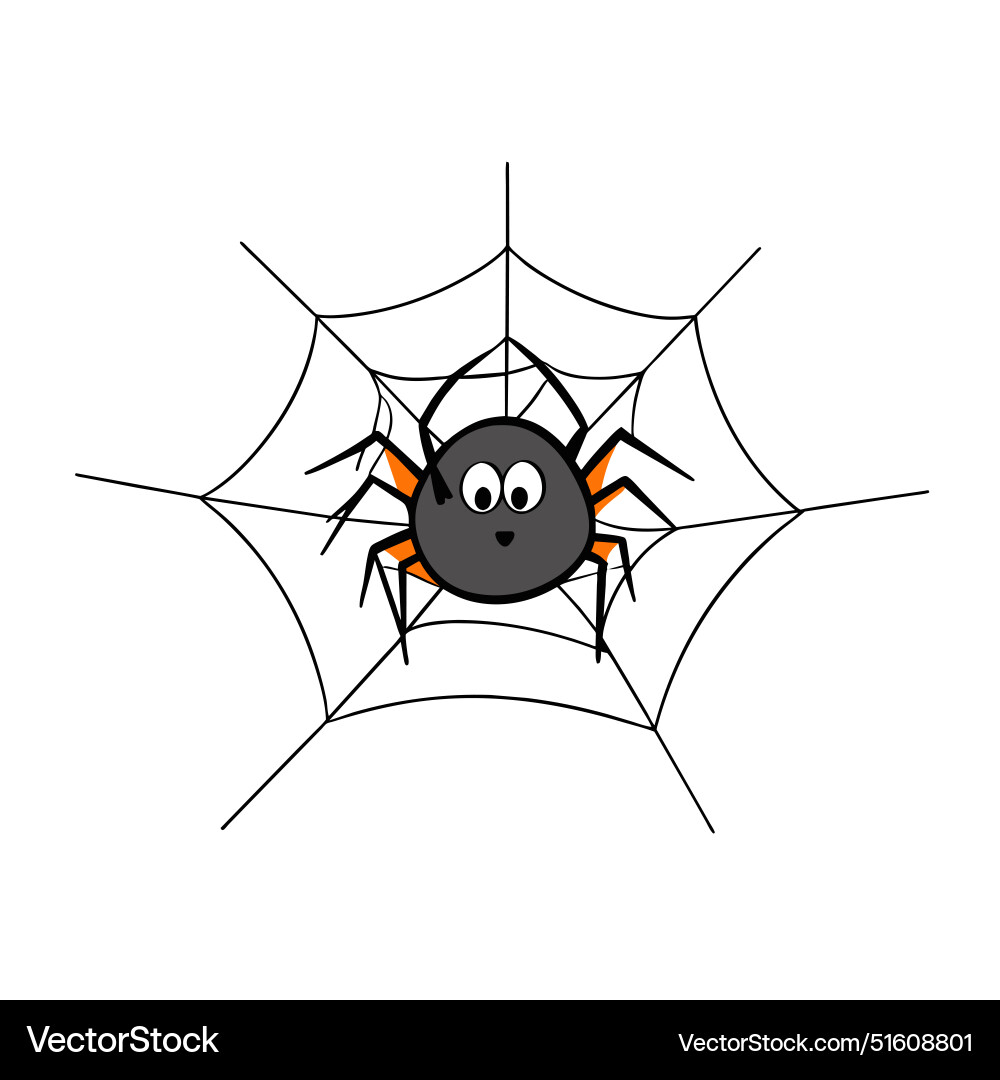 Barn Spider Sits Icon Royalty Free Vector Image