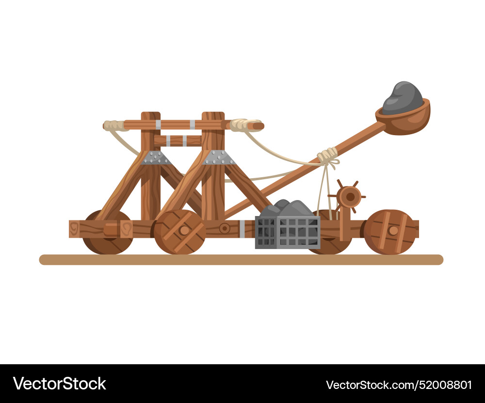 Catapult ancient weapons wooden medieval artillery
