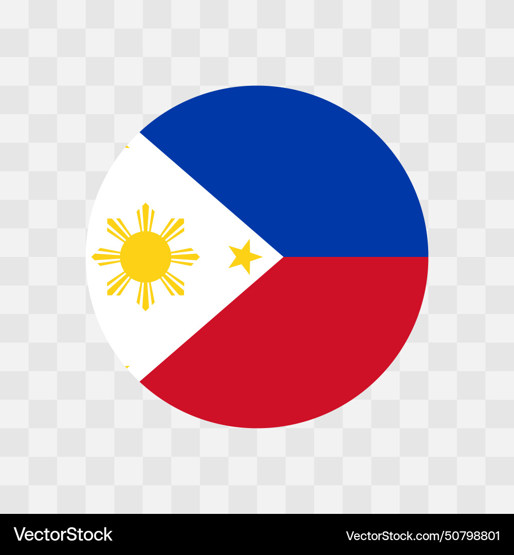 Circle flag of philippines Royalty Free Vector Image