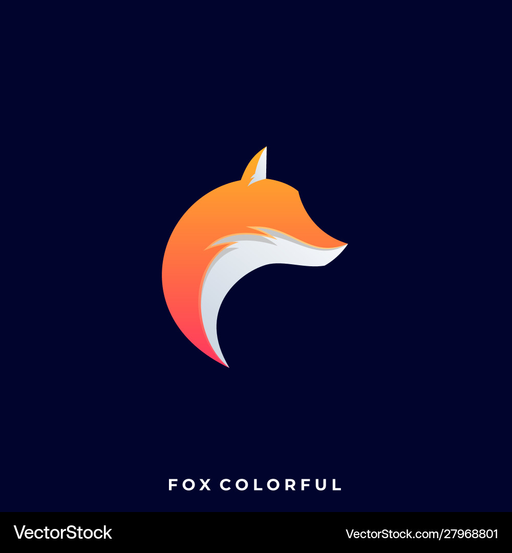 Fox template Royalty Free Vector Image - VectorStock