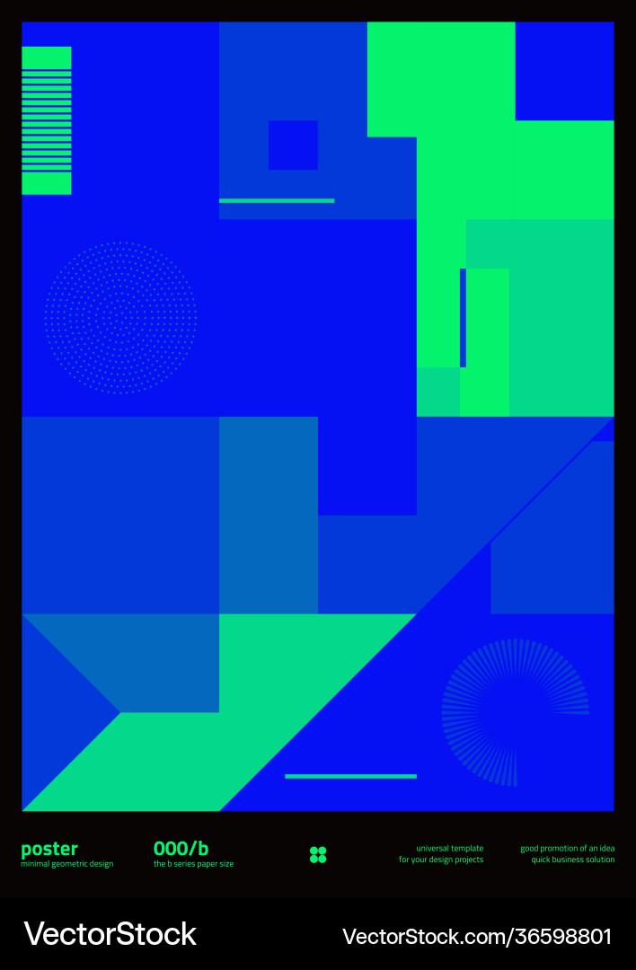 Poster design template Royalty Free Vector Image