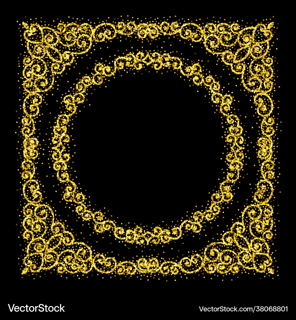 Retro shiny frame or border Royalty Free Vector Image