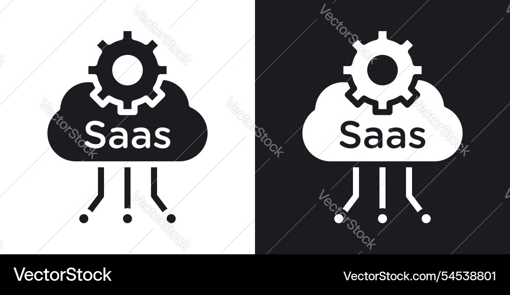 Saas icon Royalty Free Vector Image - VectorStock