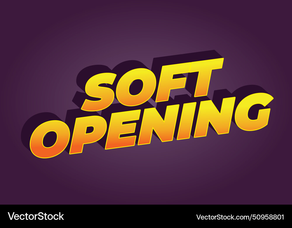 Soft opening text effect in 3d look and eye Vector Image