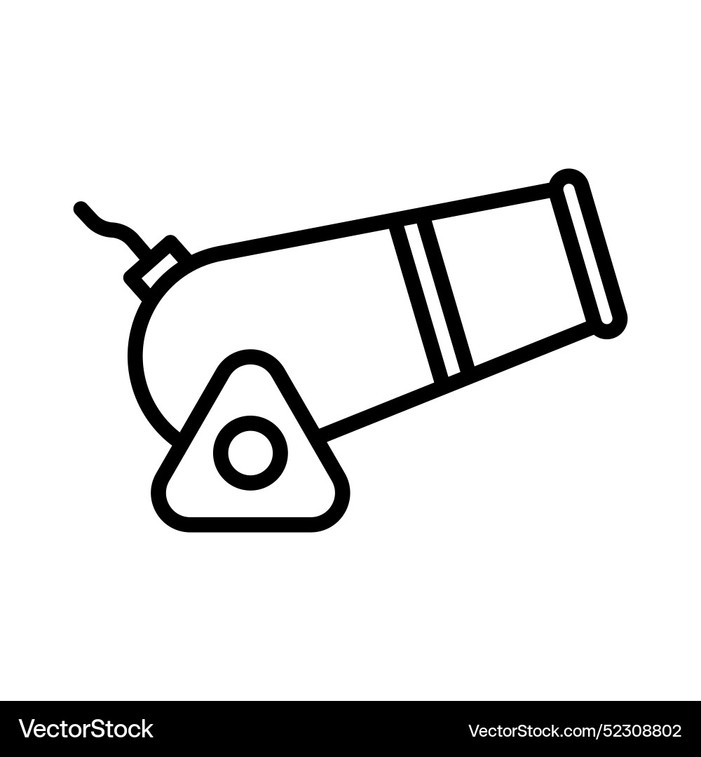 Cannon icon linear logo mark in black and white Vector Image
