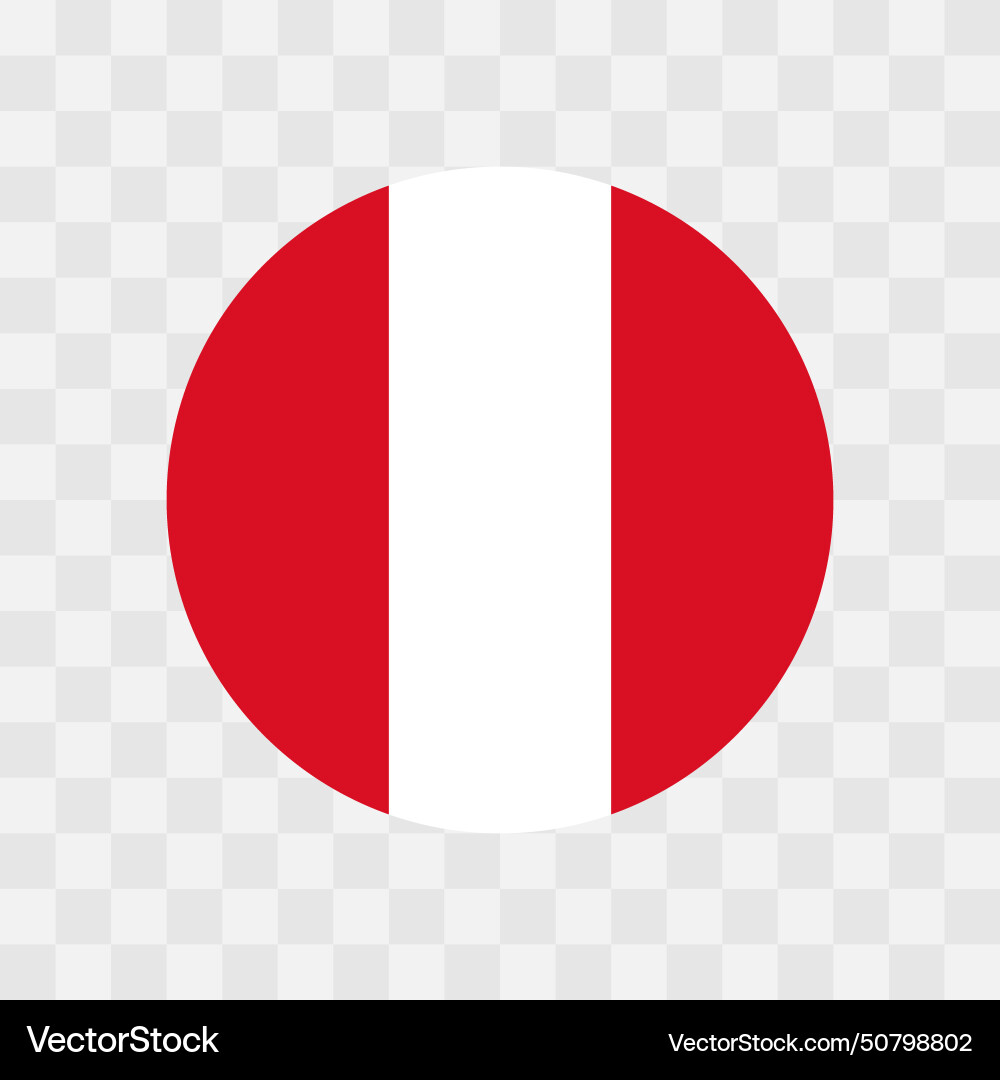 Circle flag of peru Royalty Free Vector Image - VectorStock