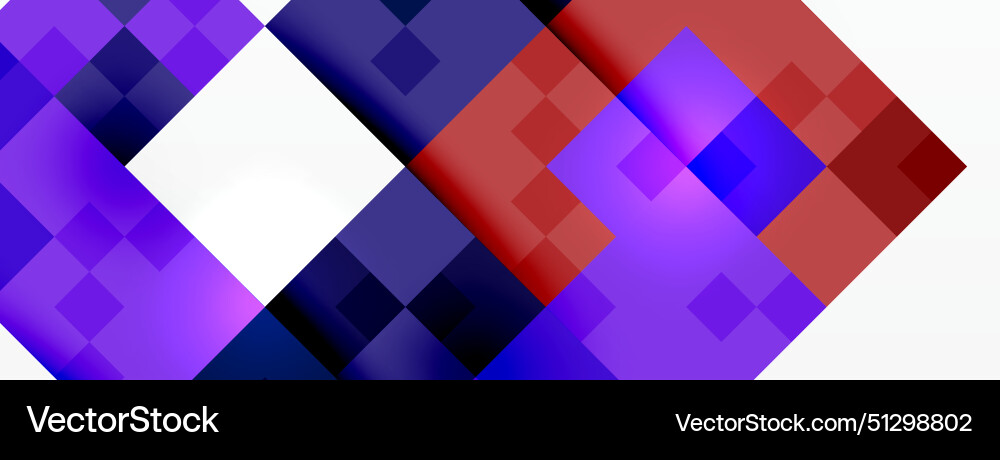 Colorful geometric design with red purple Vector Image