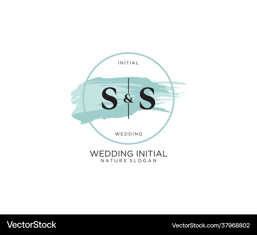 Initial ss letter beauty logo handwriting – Royalty-Free Vector ...