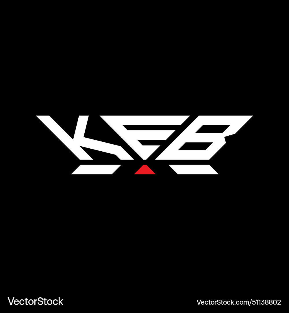 Keb letter logo design simple and modern Vector Image