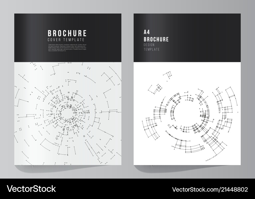 Layout of a4 format cover mockups Royalty Free Vector Image