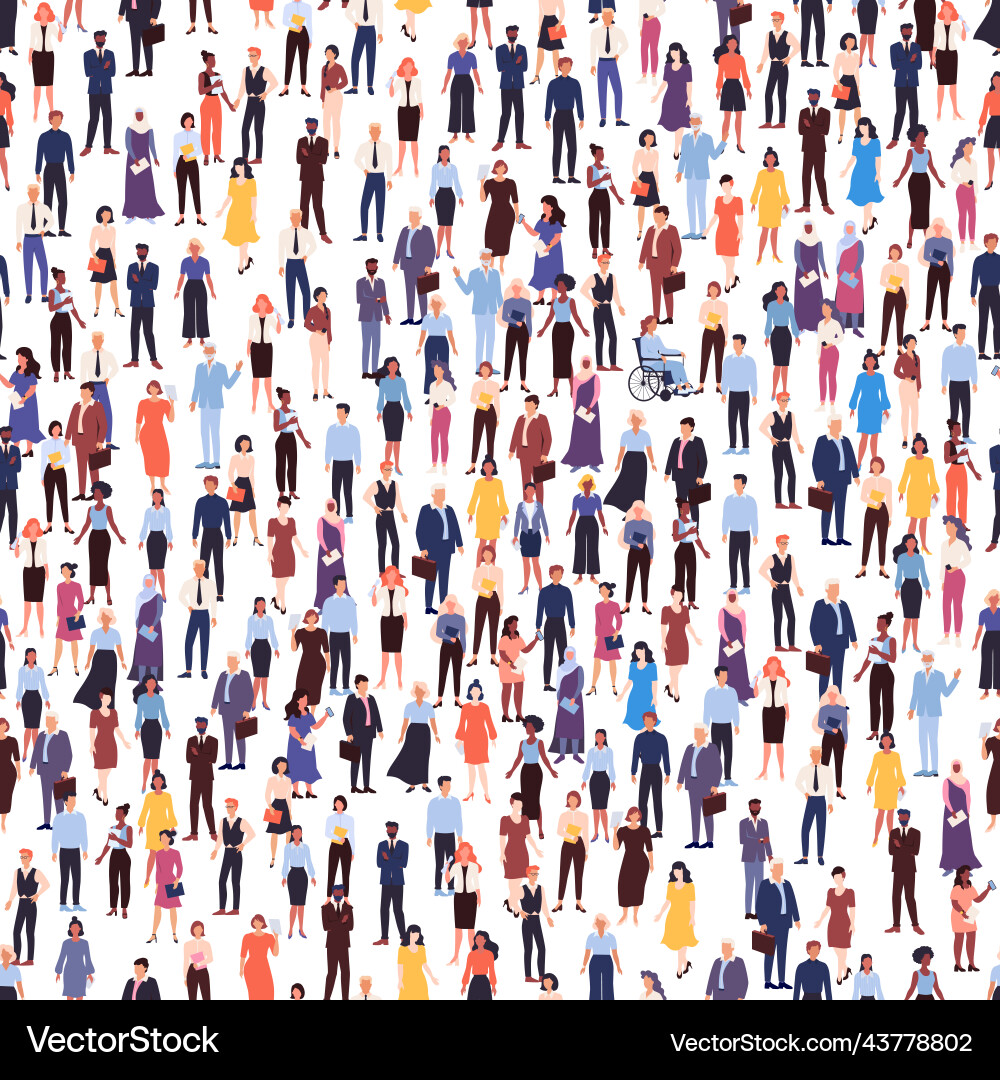 People crowd community pattern group of age Vector Image