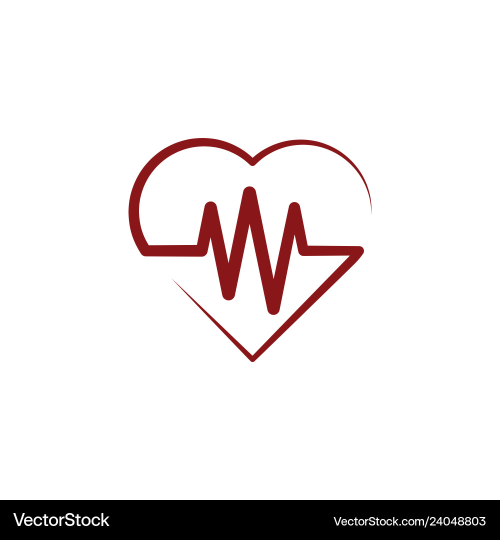 Cardiac Rhythm Wave Icon Royalty Free Vector Image