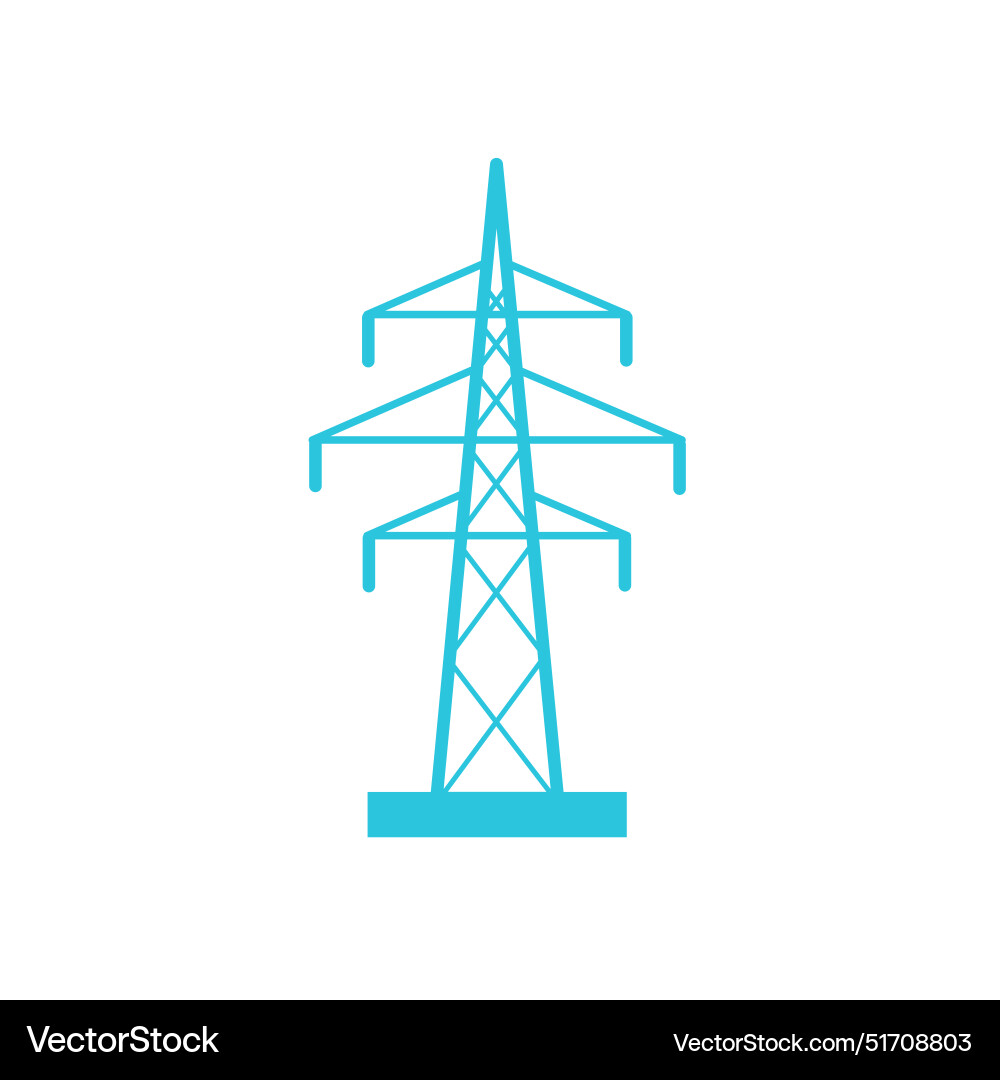 Electrical power transmisson supply tower icon Vector Image