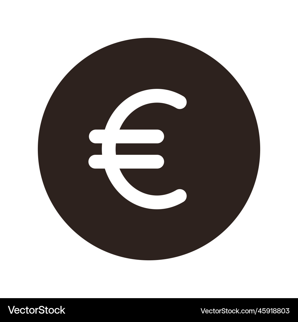 Euro sign Royalty Free Vector Image - VectorStock