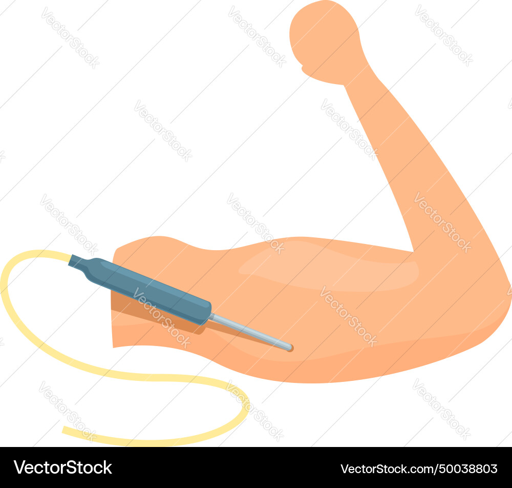 Liposuktion Ikone Cartoon Hand Lizenzfreies Vektorbild