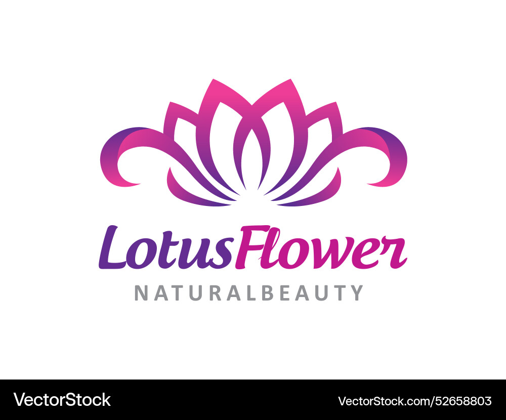 Lotus flower logo symbol or icon template Vector Image