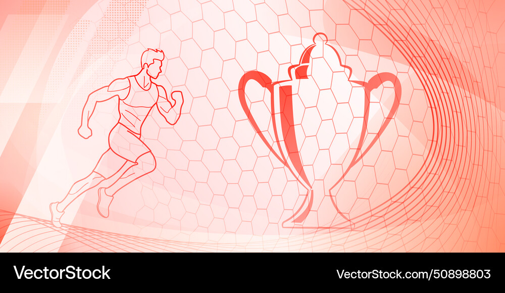 Runner themed background Royalty Free Vector Image