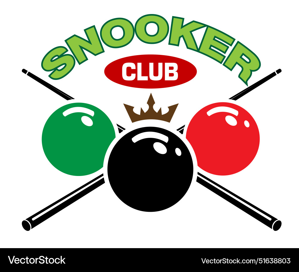 Snooker sport design Royalty Free Vector Image