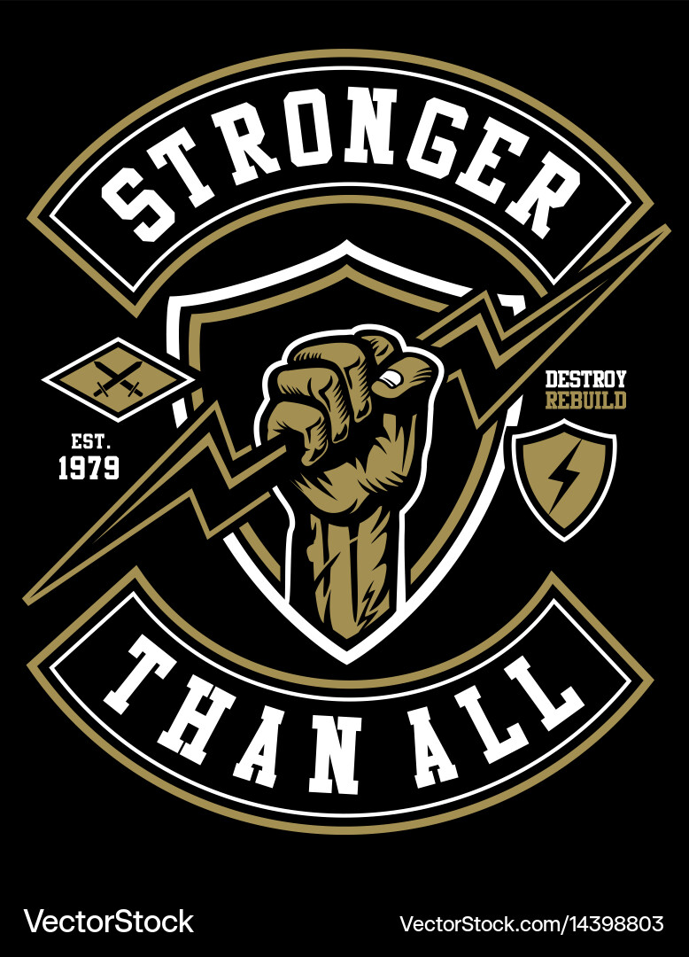 Stronger than all Royalty Free Vector Image - VectorStock