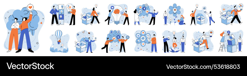 Thinking process the metaphor Royalty Free Vector Image