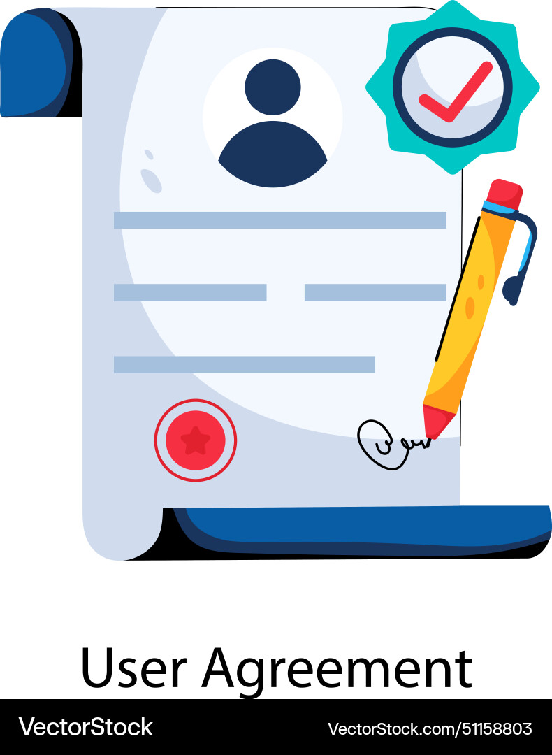 User agreement Royalty Free Vector Image - VectorStock