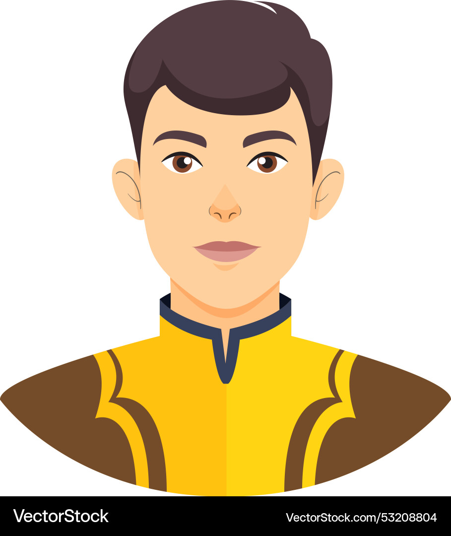 A young prince in yellow outfit Royalty Free Vector Image