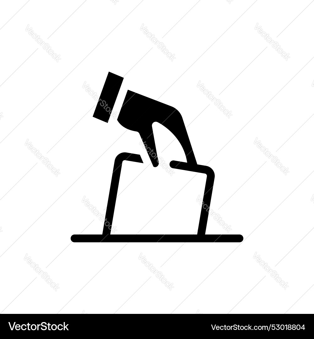 Ballot icon set democracy election vote box Vector Image