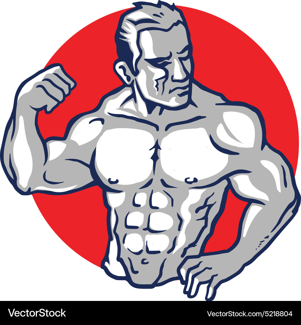 Body builder Royalty Free Vector Image - VectorStock