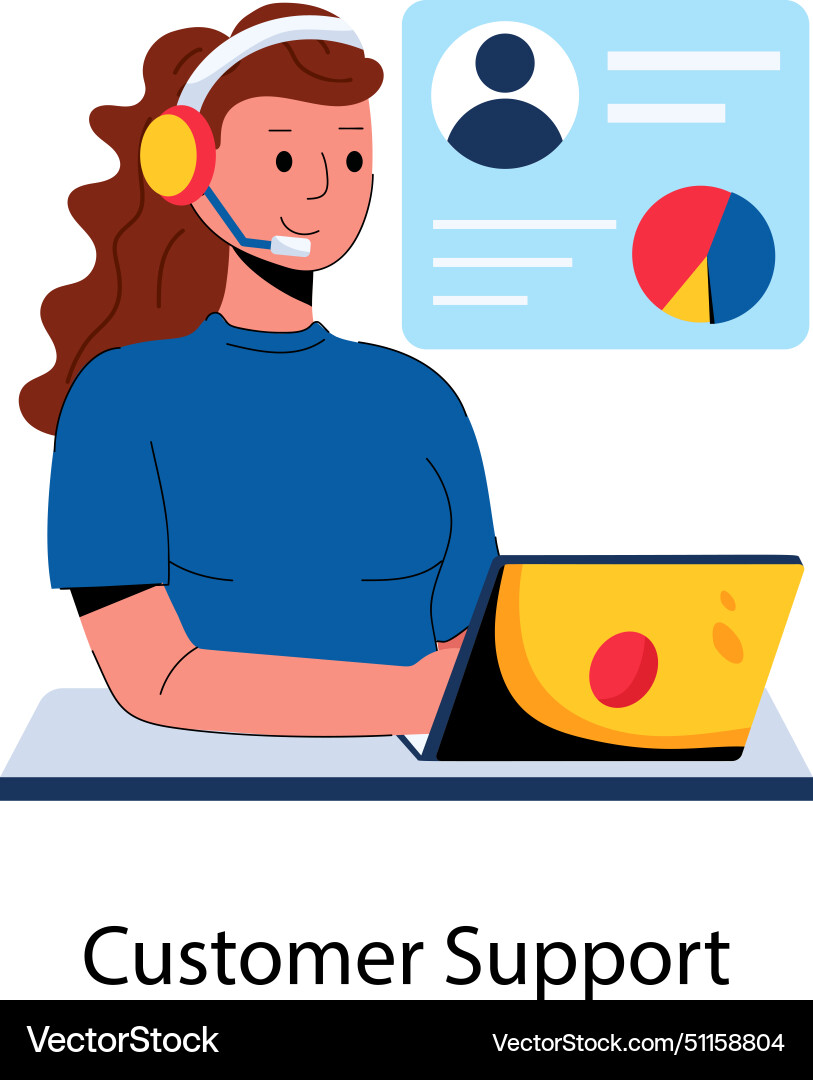 Customer support Royalty Free Vector Image - VectorStock