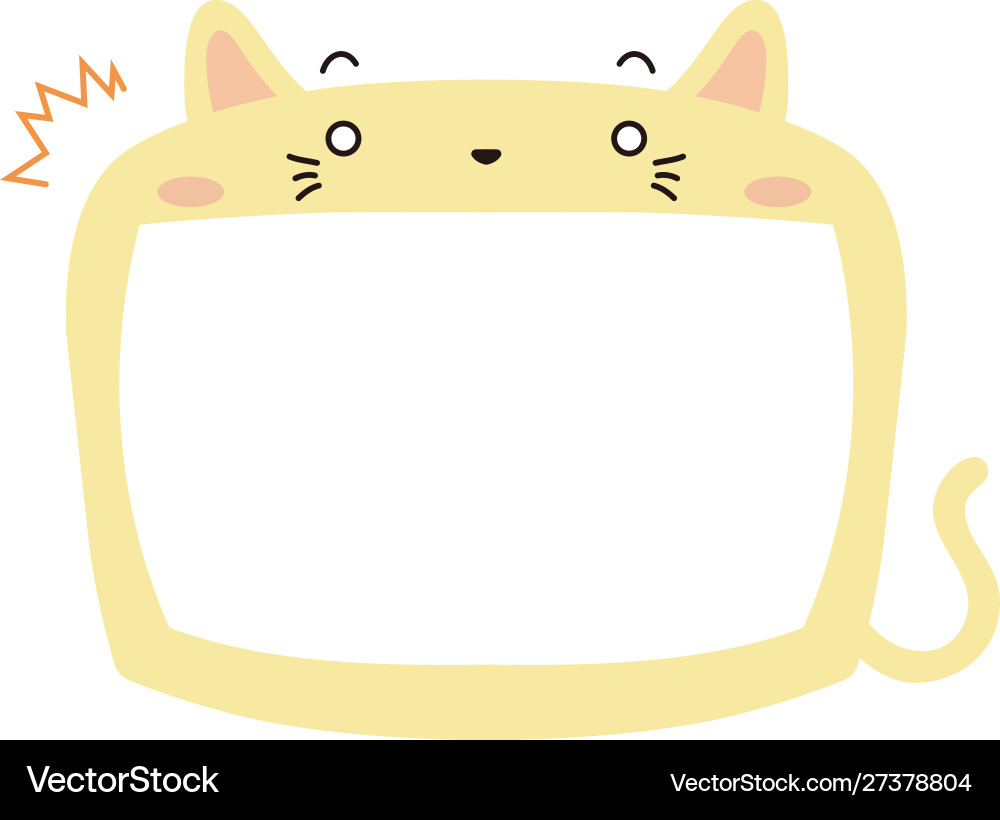 Cute cat whiteboard Royalty Free Vector Image - VectorStock