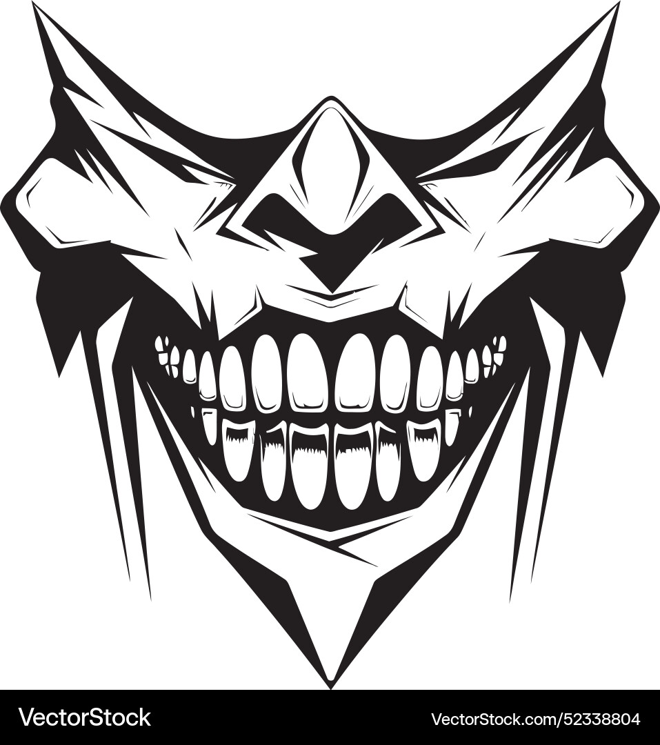 Grim elegance broken teeth symmetry b Royalty Free Vector